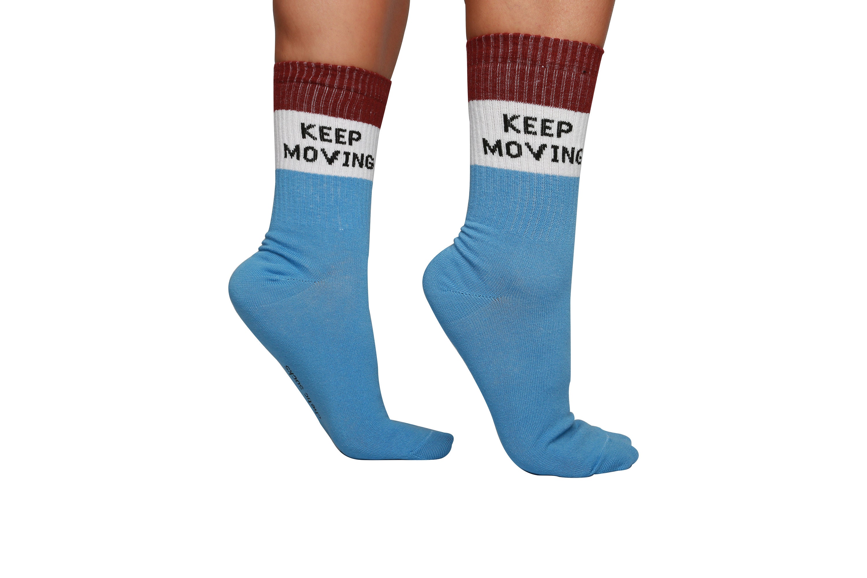 KEEP MOVING Socks for Her Funny Socks Women Happy Socks - Etsy 日本