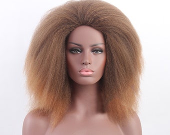 Brown Puffy Wig - Etsy