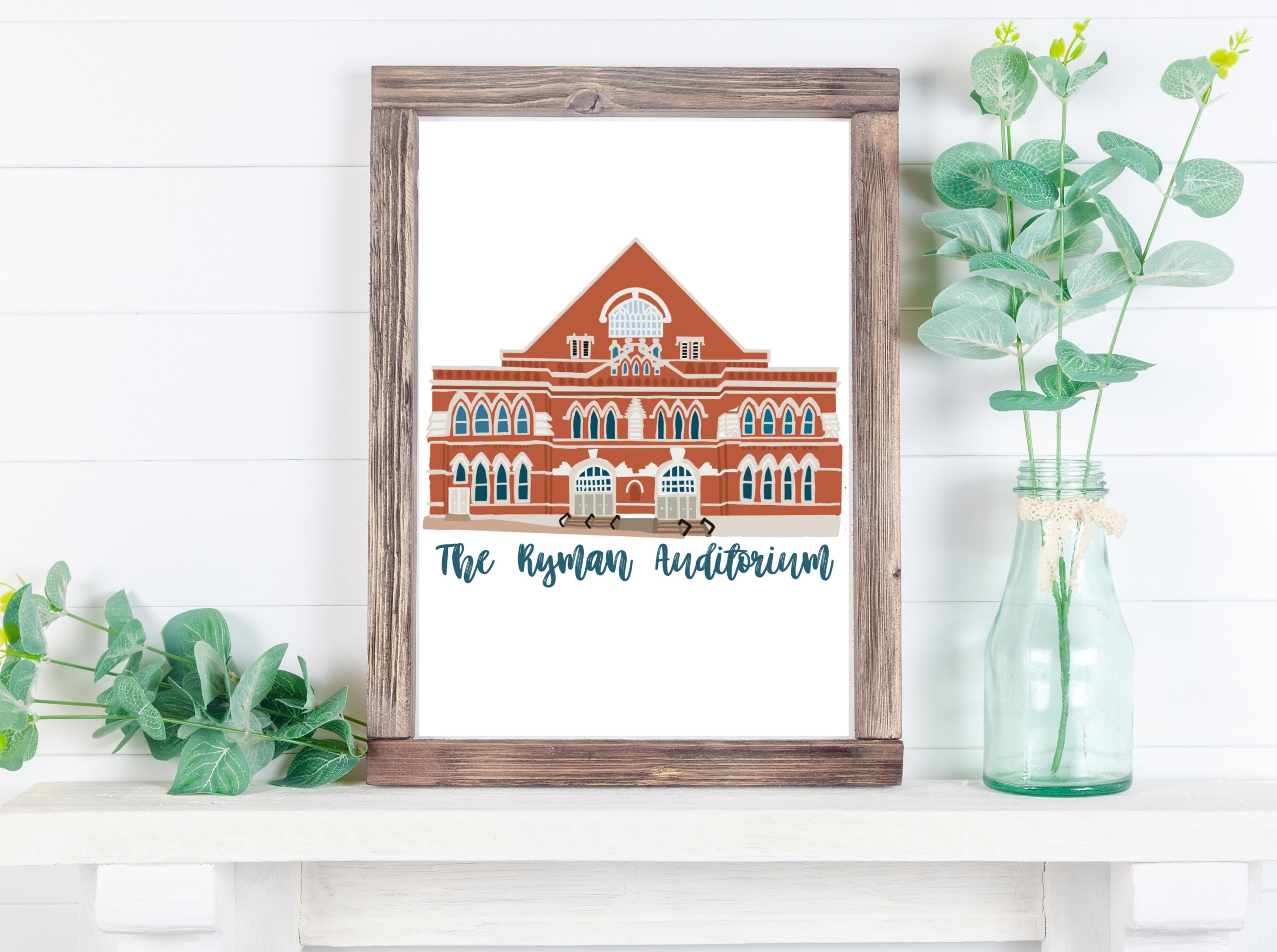 Ryman Auditorium Art Print, Nashville Art, Country Music Poster, Hatch ...