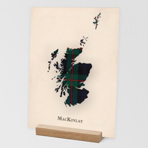 Clan Mackinlay Scottish Tartan Map | Mackinlay of Scotland Family Wall ...