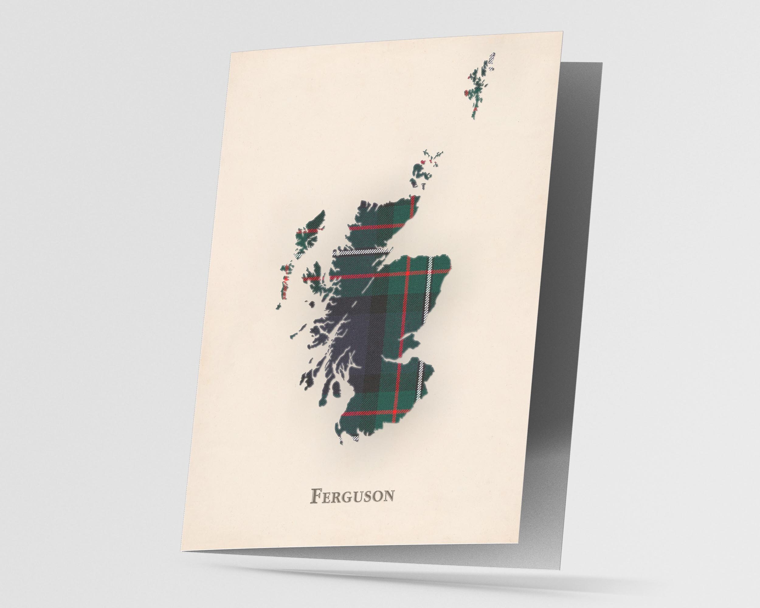 Clan Ferguson Scottish Tartan Map | Ferguson of Scotland Family Wall ...