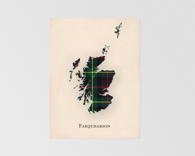 Clan Farquharson Scottish Tartan Map | Farquharson of Scotland Family ...