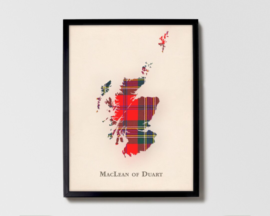 Clan Maclean of Duart Scottish Tartan Map | Maclean of Duart of ...
