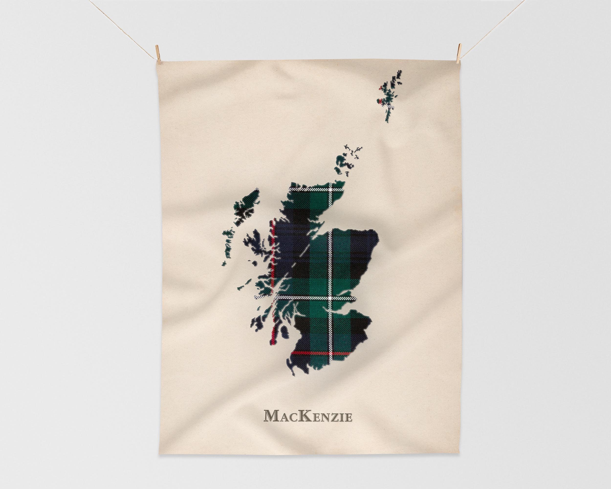 Clan Mackenzie Scottish Tartan Map | Mackenzie of Scotland Family Wall ...