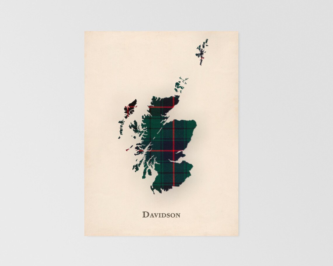 Clan Davidson Clan Scottish Tartan Map | Davidson Clan of Scotland ...