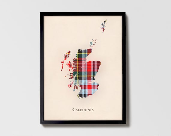 Scottish Clan Names Caledonia Scotland Map