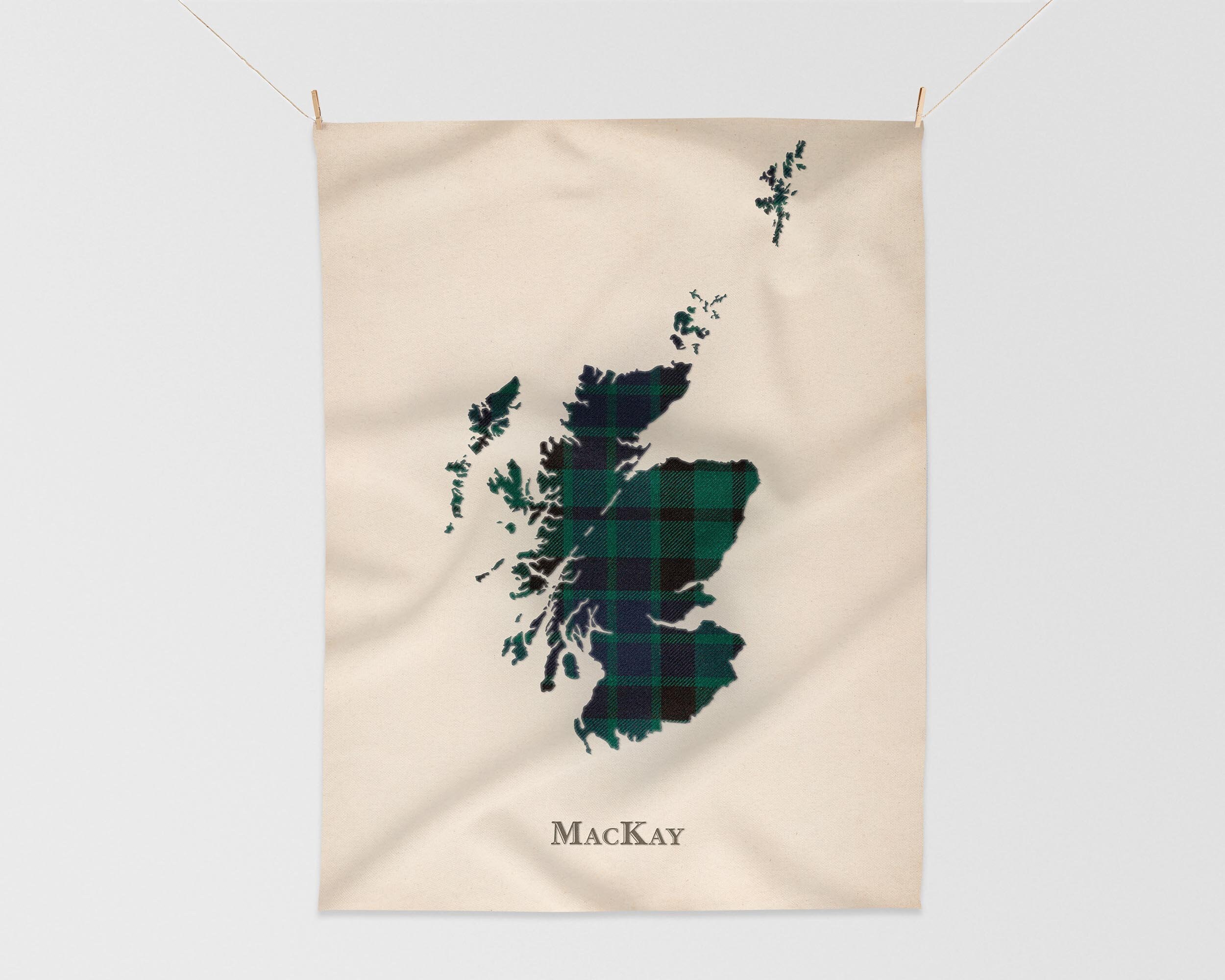Clan Mackay Scottish Tartan Map Mackay Wall Decor Ready to - Etsy