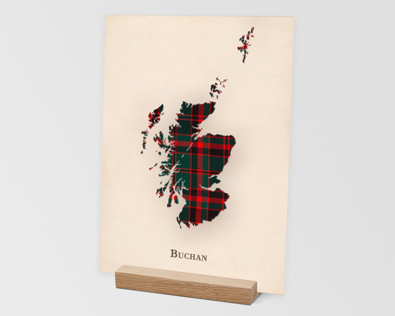 Clan Buchan Scottish Tartan Map | Buchan of Scotland Family Wall Decor ...