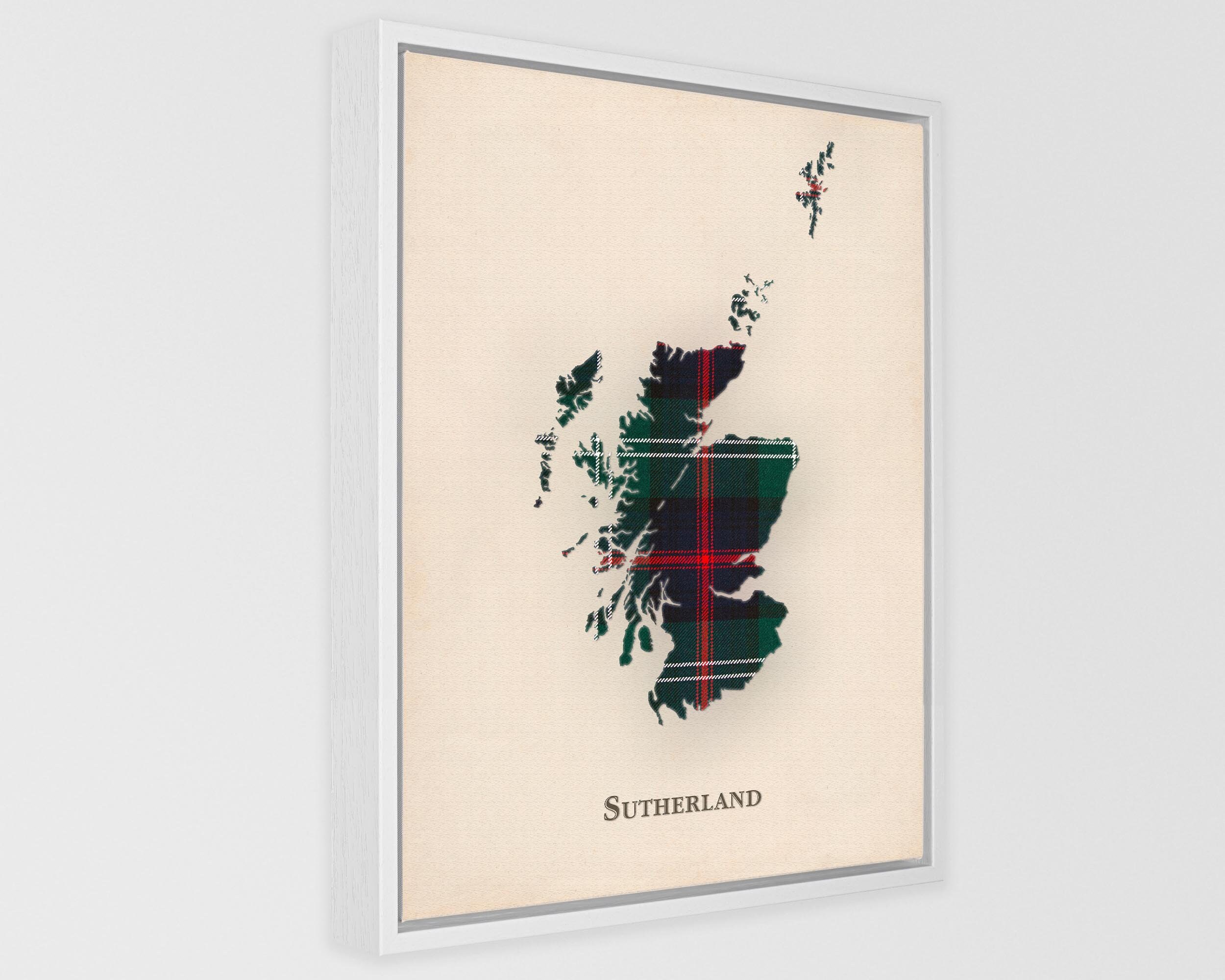 Clan Sutherland Old Scottish Tartan Map | Sutherland Old of Scotland ...
