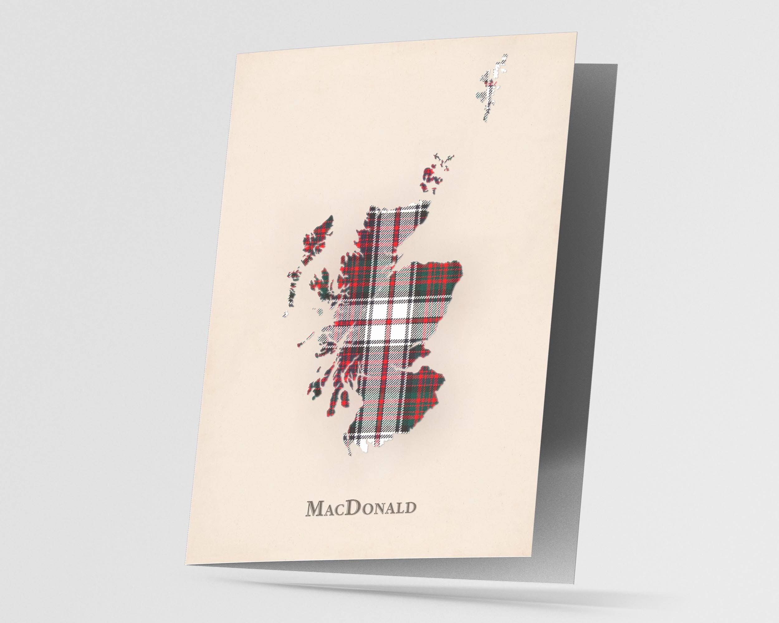 Clan Macdonald Scottish Tartan Map | Macdonald of Scotland Family Wall ...