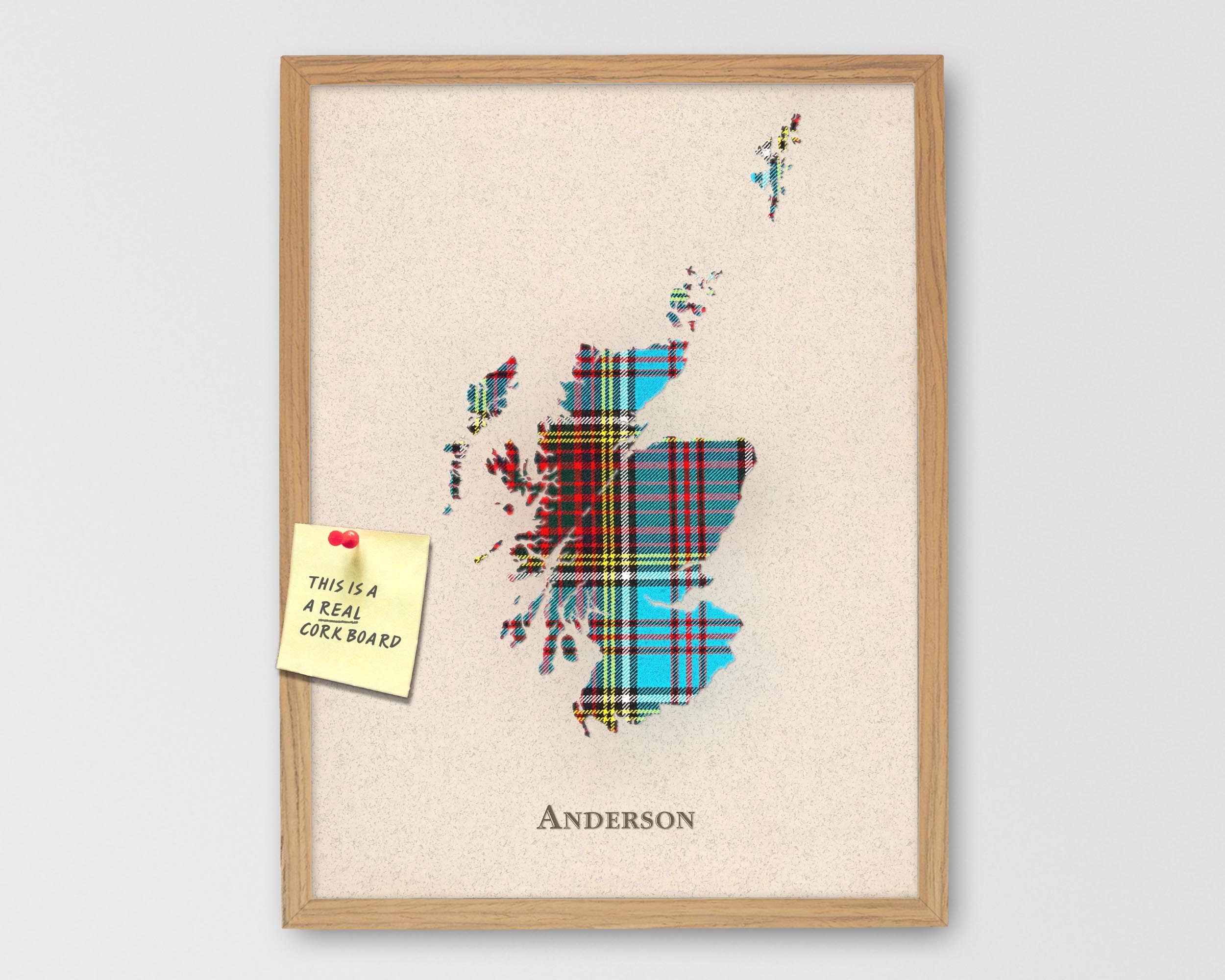 Clan Anderson Scottish Tartan Map | Anderson of Scotland Family Wall ...