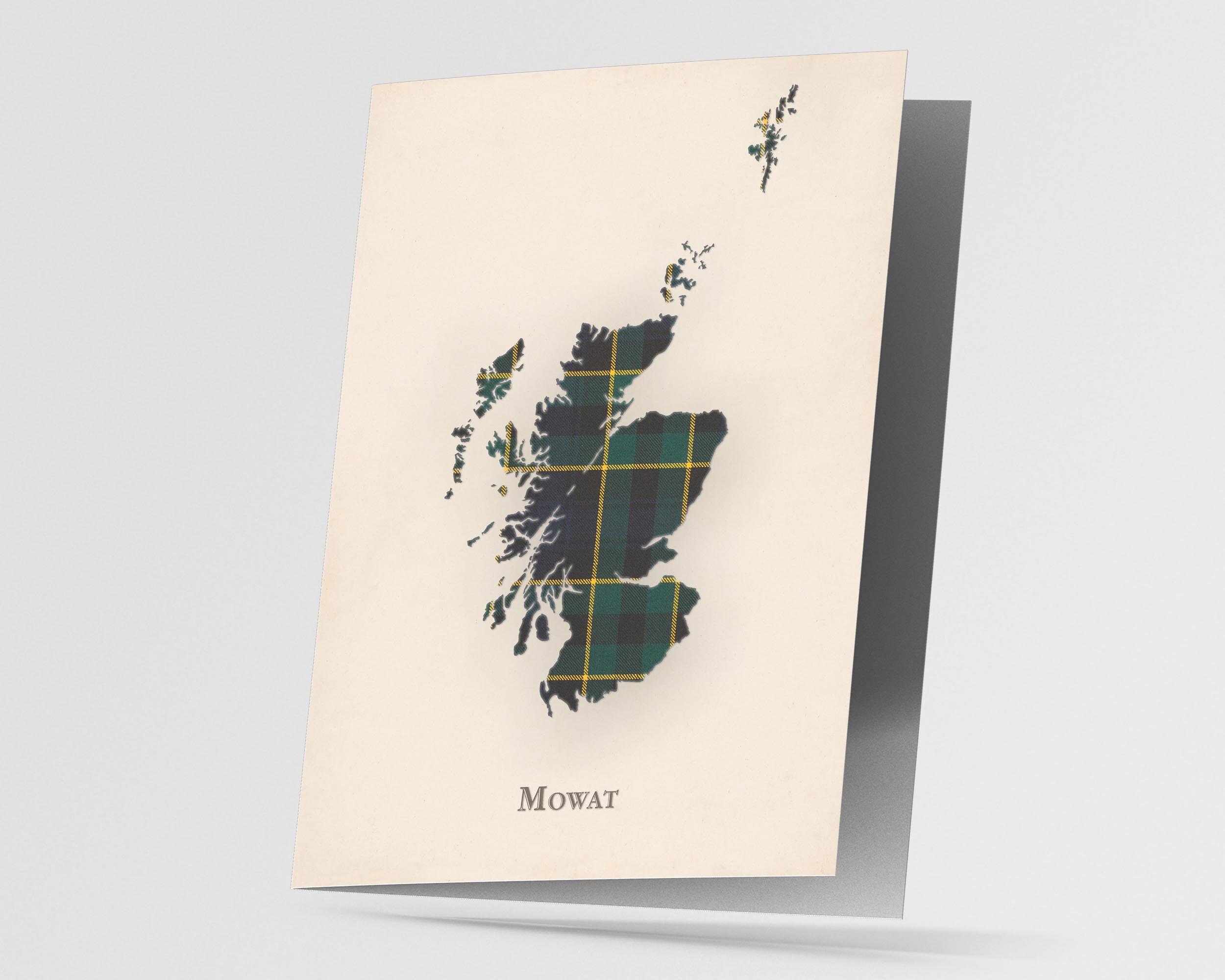 Clan Mowat Scottish Tartan Map Mowat Wall Decor, Ready to Hang, Canvas ...
