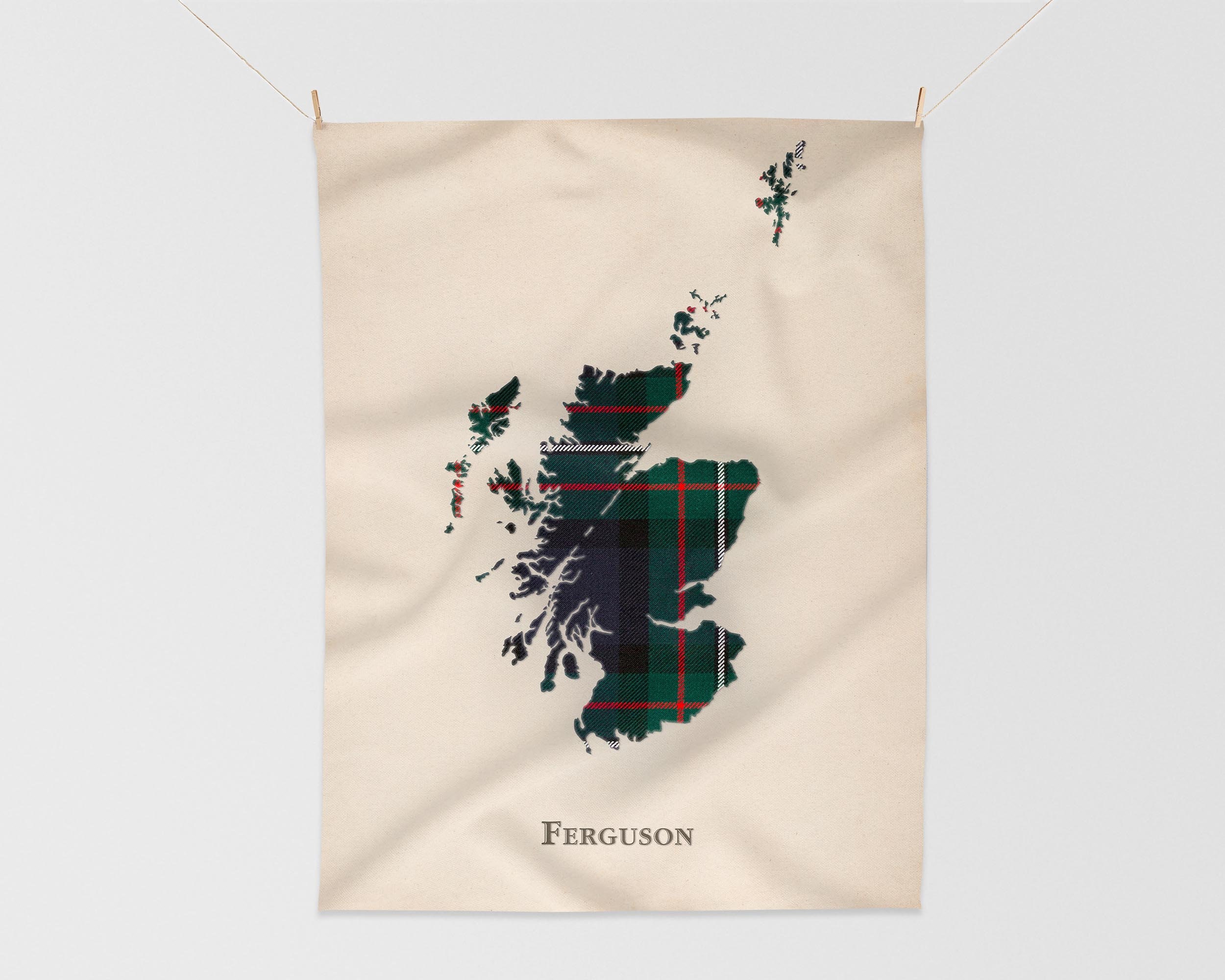 Clan Ferguson Scottish Tartan Map | Ferguson of Scotland Family Wall ...