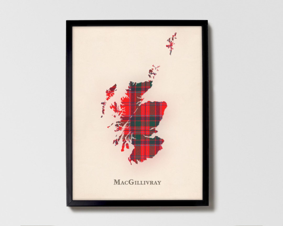 Clan Macgillivray Scottish Tartan Map | Macgillivray of Scotland Family ...