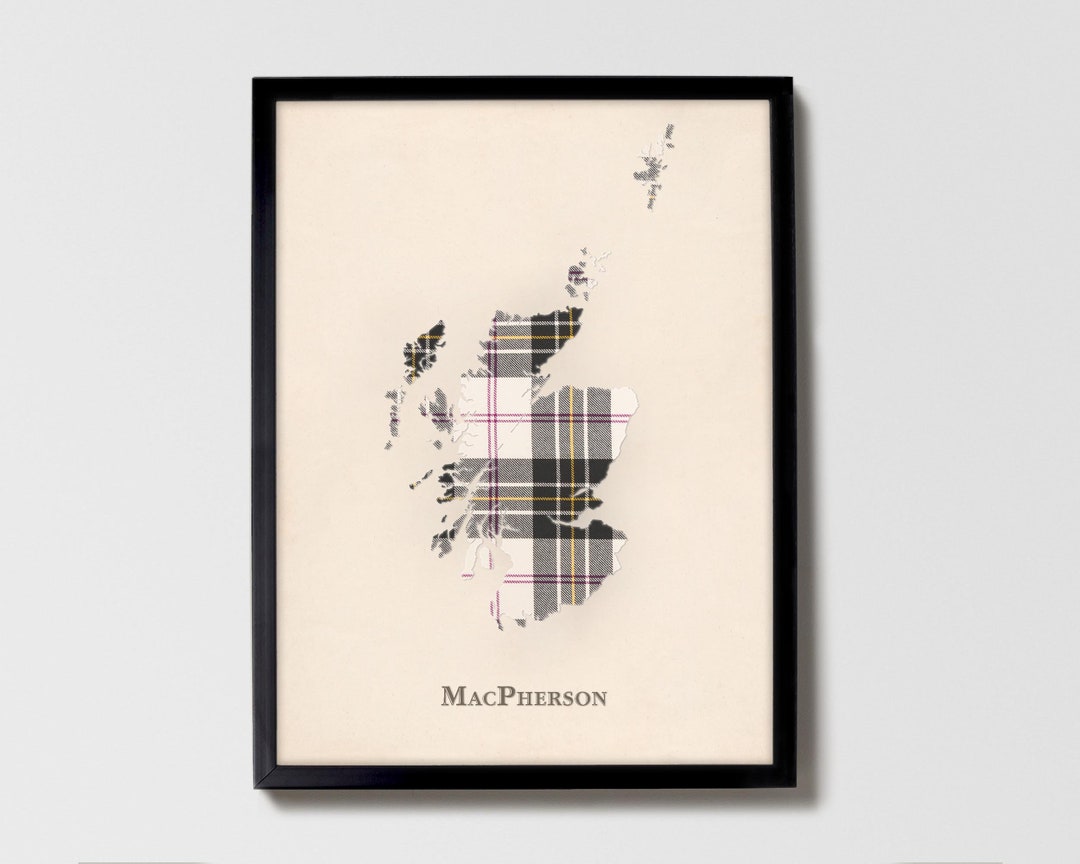 Clan Macpherson Scottish Tartan Map | Macpherson of Scotland Family ...