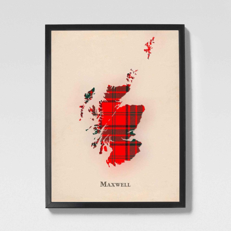 Scotland Clan Map - Etsy