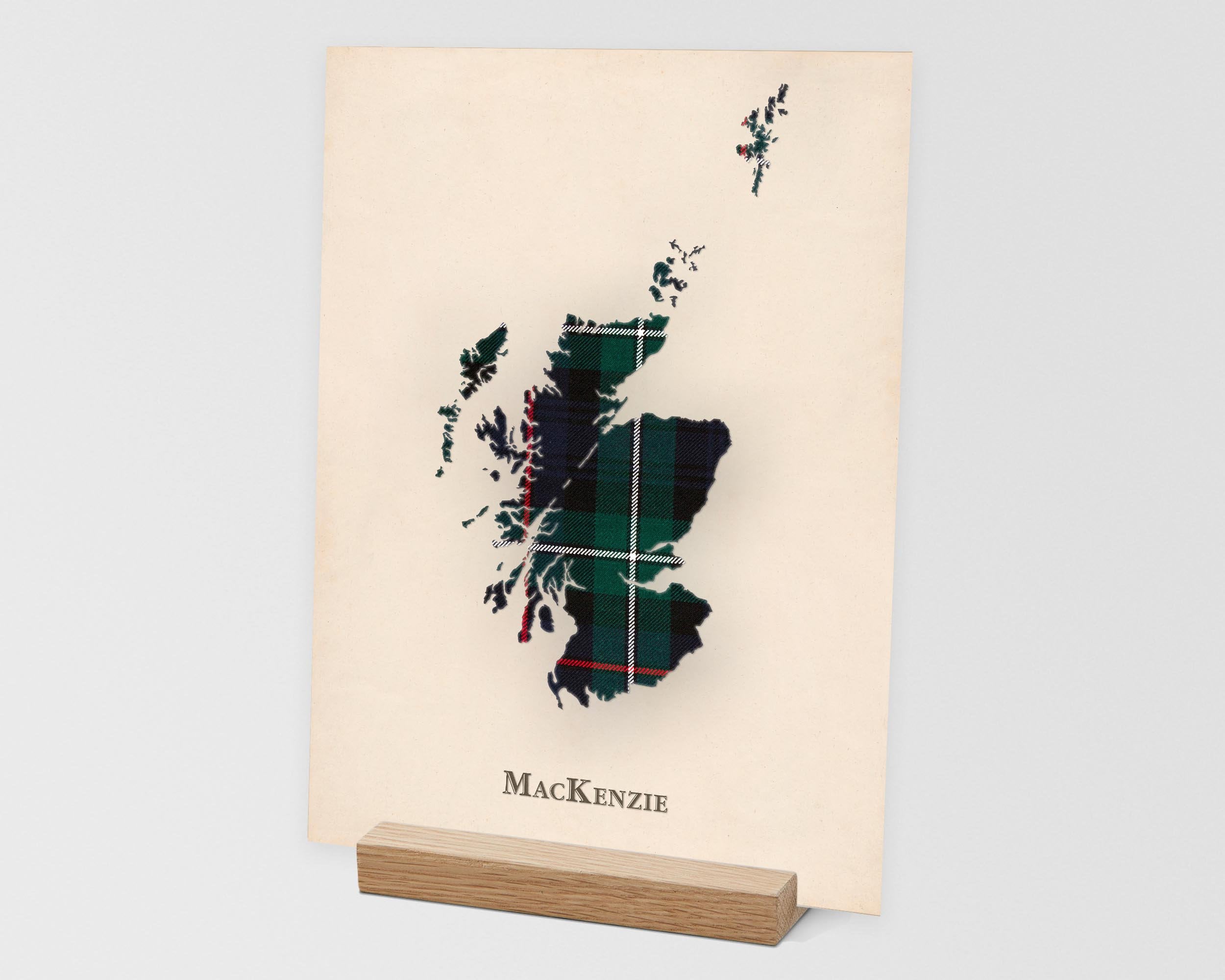 Clan Mackenzie Scottish Tartan Map | Mackenzie of Scotland Family Wall ...