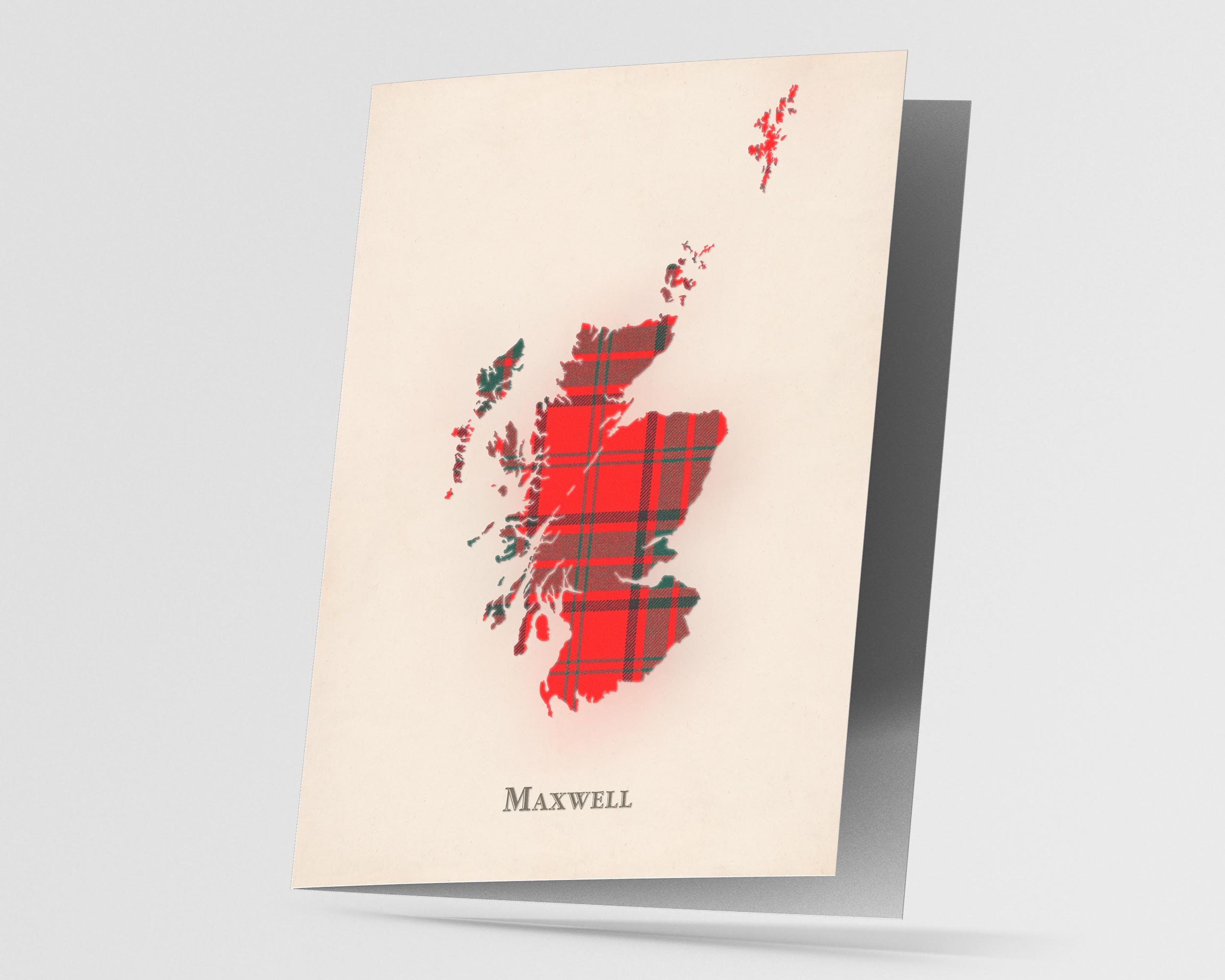 Clan Maxwell Scottish Tartan Map Maxwell Wall Decor, Ready to Hang ...