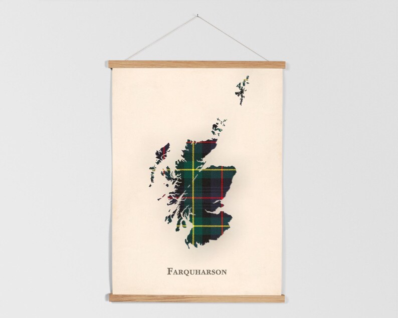 Clan Farquharson Scottish Tartan Map | Farquharson of Scotland Family ...
