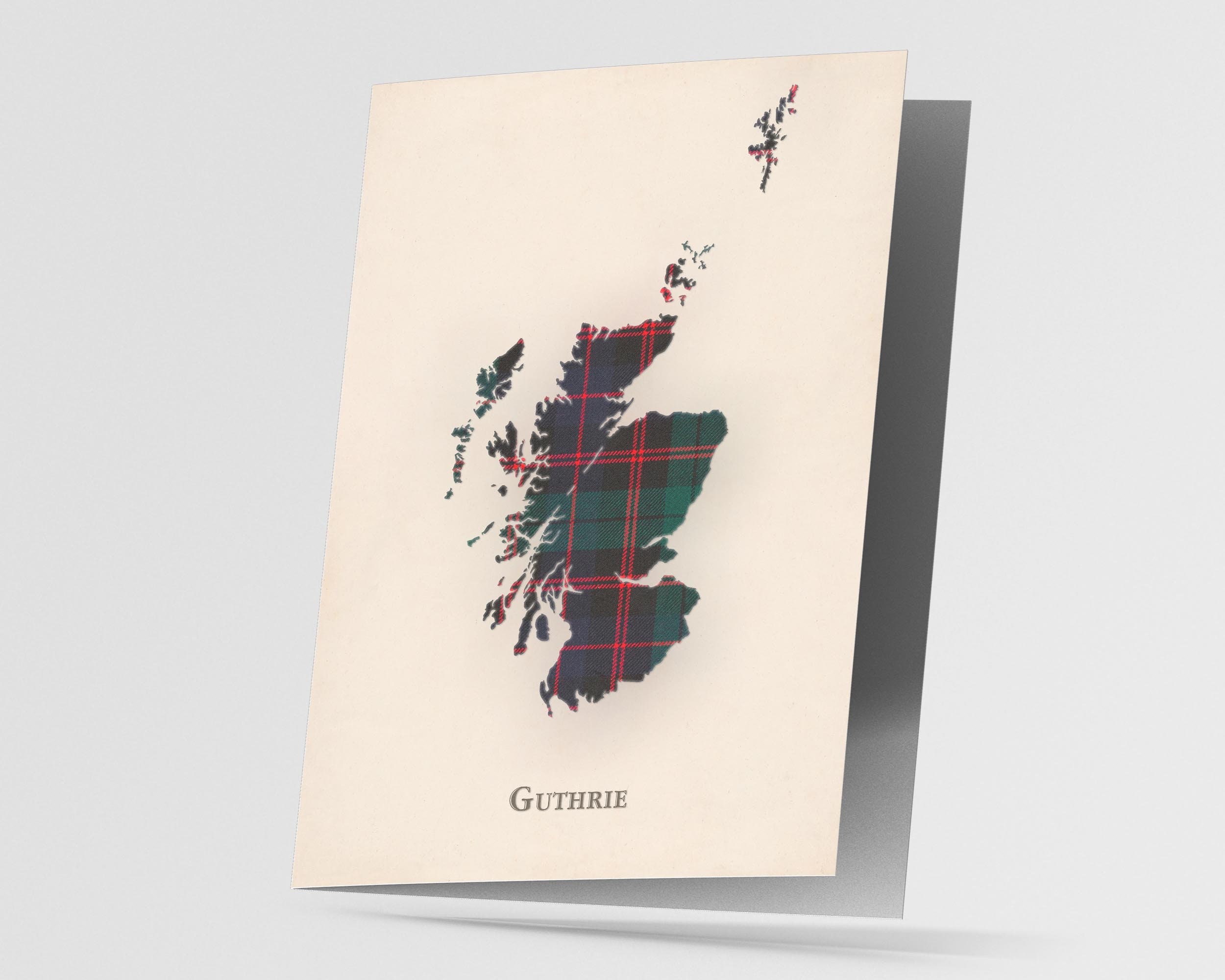 Clan Guthrie Scottish Tartan Map | Guthrie of Scotland Family Wall ...