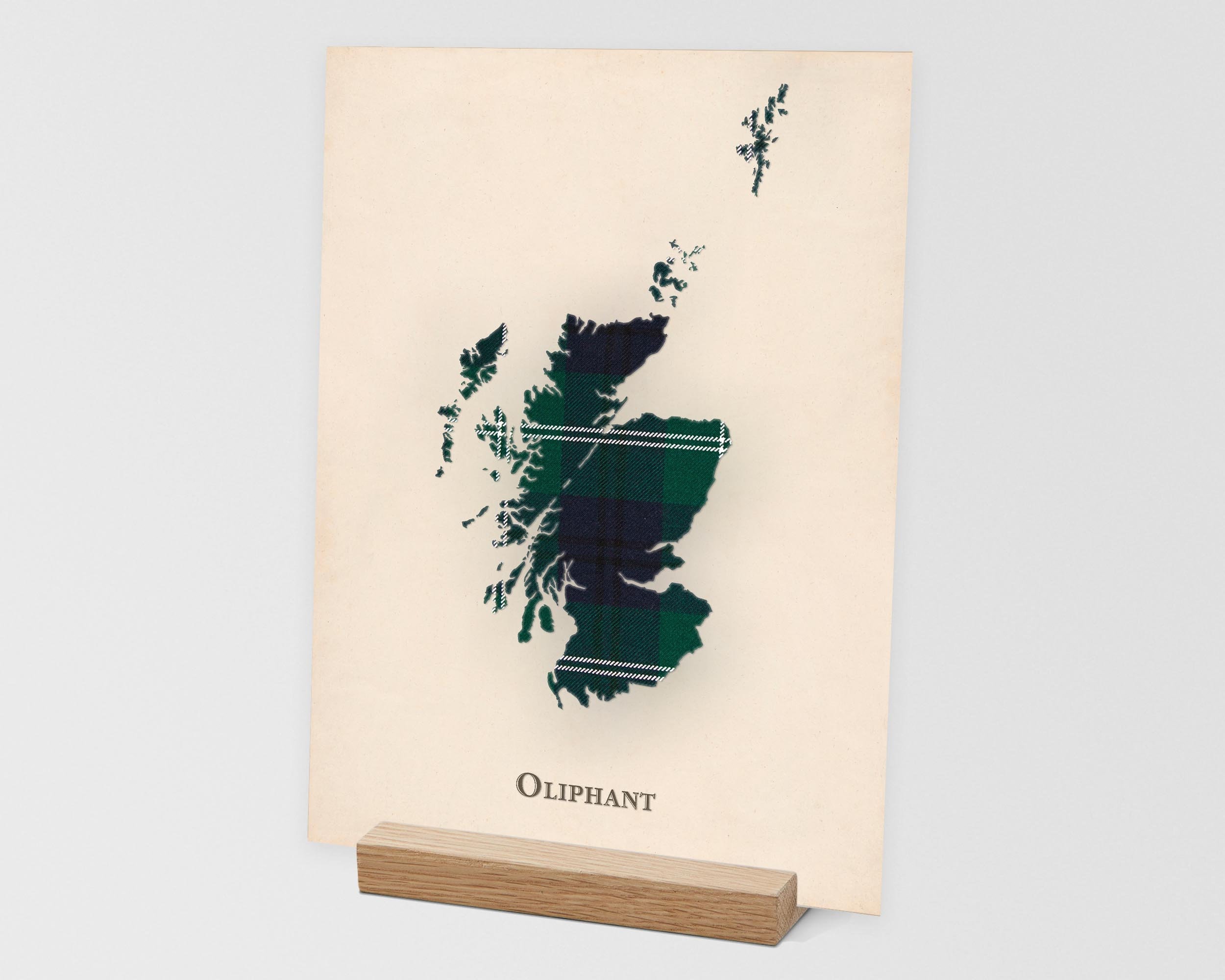 Clan Oliphant Scottish Tartan Map Oliphant Wall Decor, Ready to Hang ...