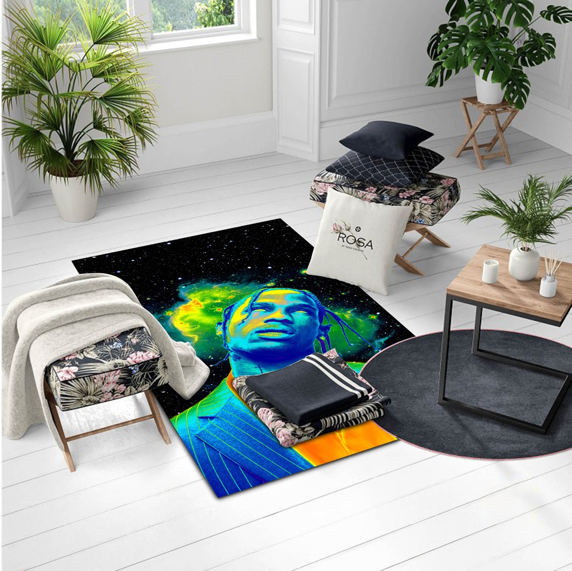 Travis Scott Rapper Legend Area Rug For Home Decor Travis | Etsy
