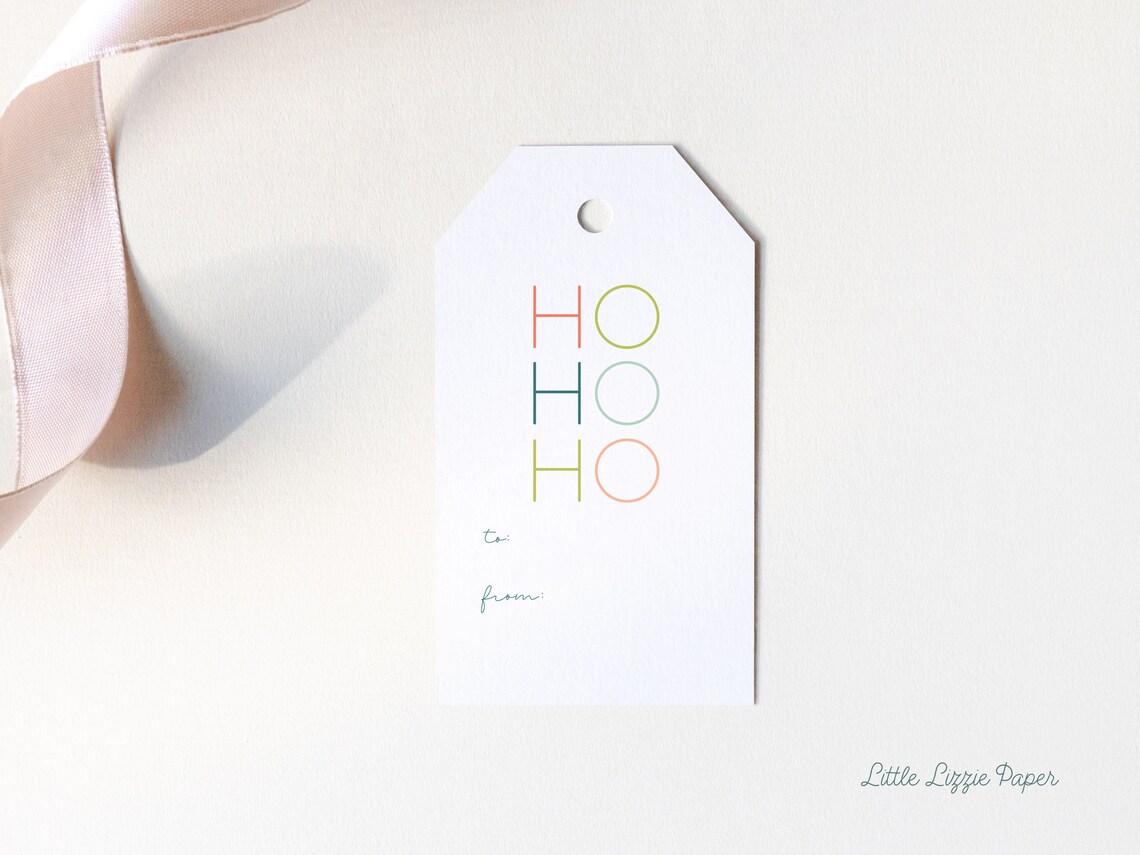 Ho Ho Ho Gift Tags Set of 8 Gift Tags Christmas Gift Tags Holiday Gift ...