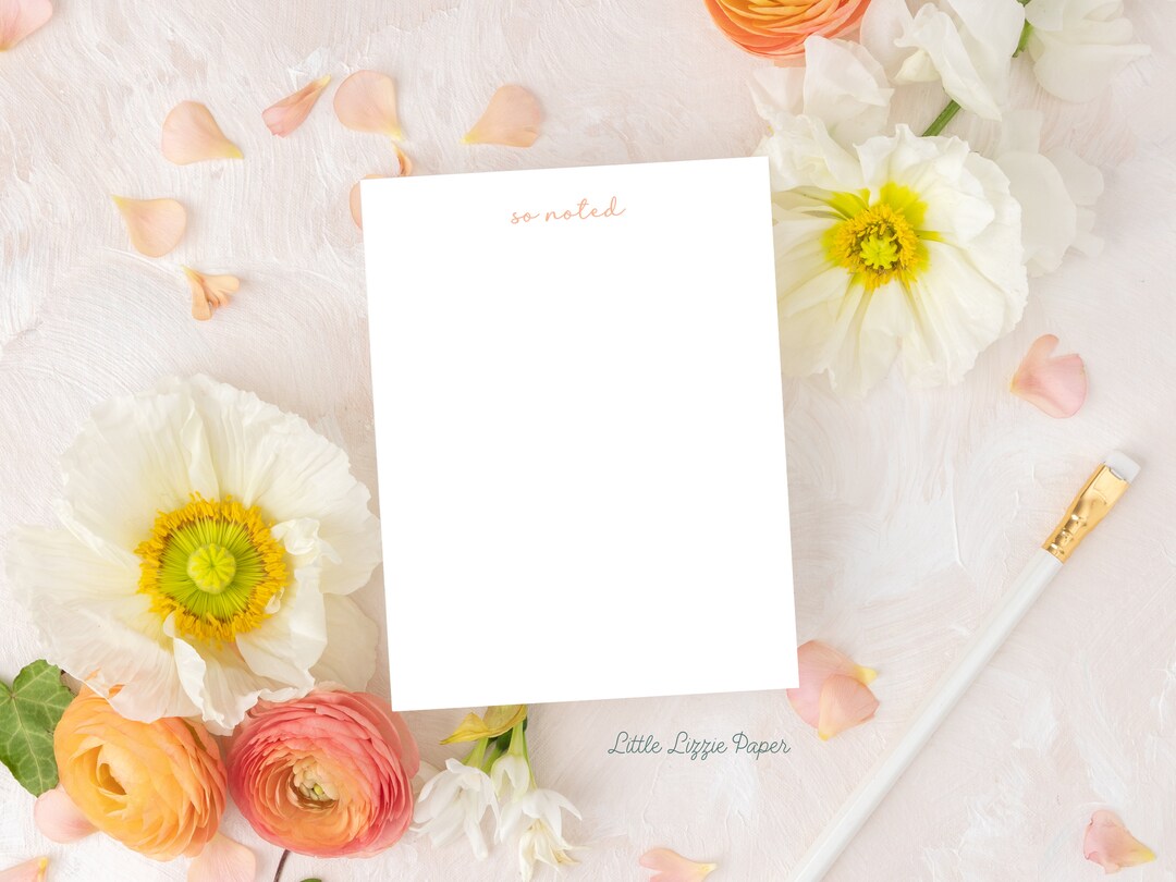 So Noted Notepad – 50-sheet Tear-off Notepad, 4.25 X 5.5 Notepad - Etsy