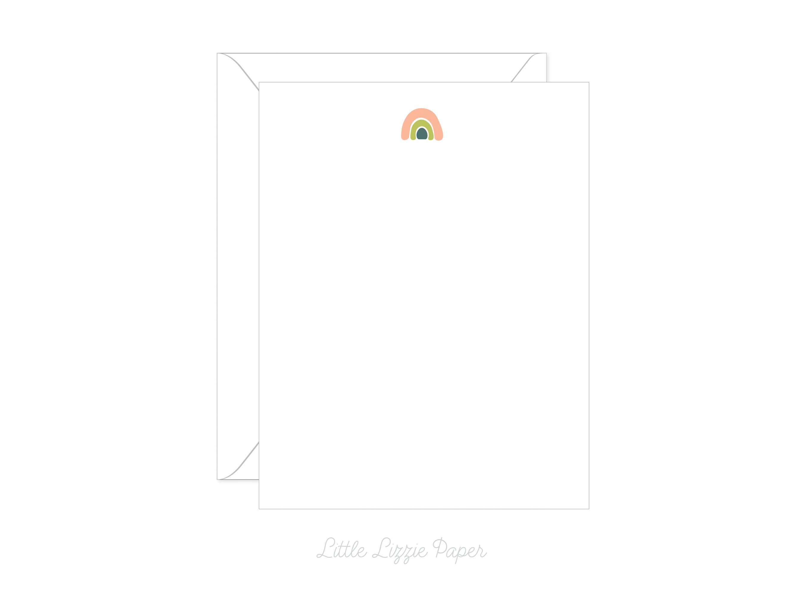 Rainbow Flat Note Card – Friendship Card – Flat 4.25 X 5.5 Note Card ...