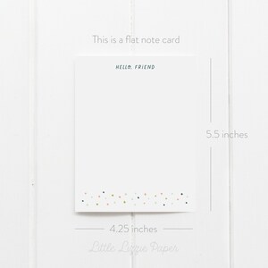 Hello Friend Flat Note Card – Friendship Card – Flat 4.25 X 5.5 Note Card – Social Stationery - Etsy