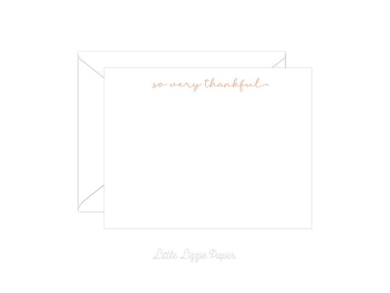Thankful Flat Note Card – Thank You Card – Friendship Card – Flat 5.5 X ...