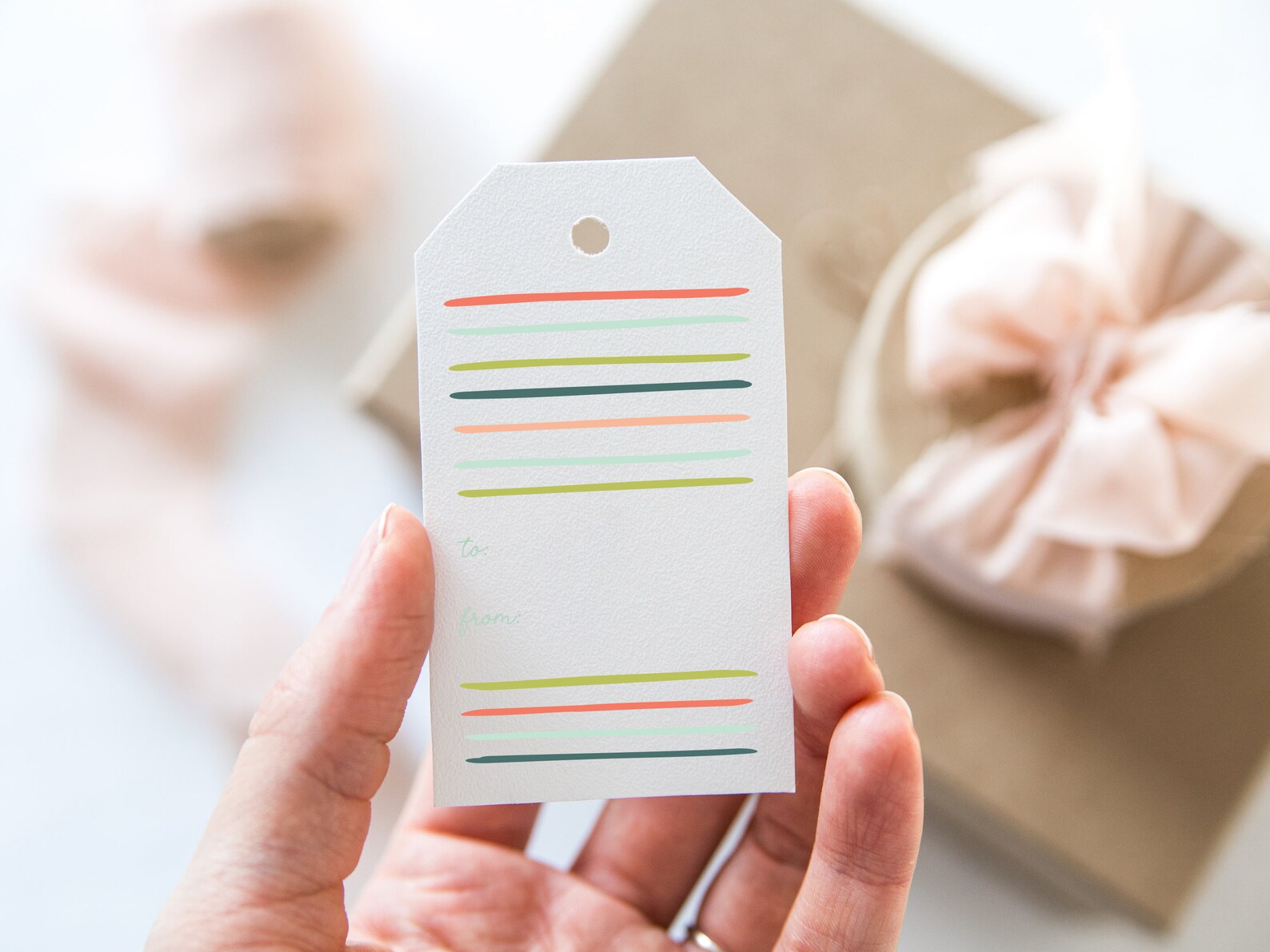 Festive Lines Gift Tags – Set of 8 Gift Tags – 2 X 3.5 Gift Tags ...