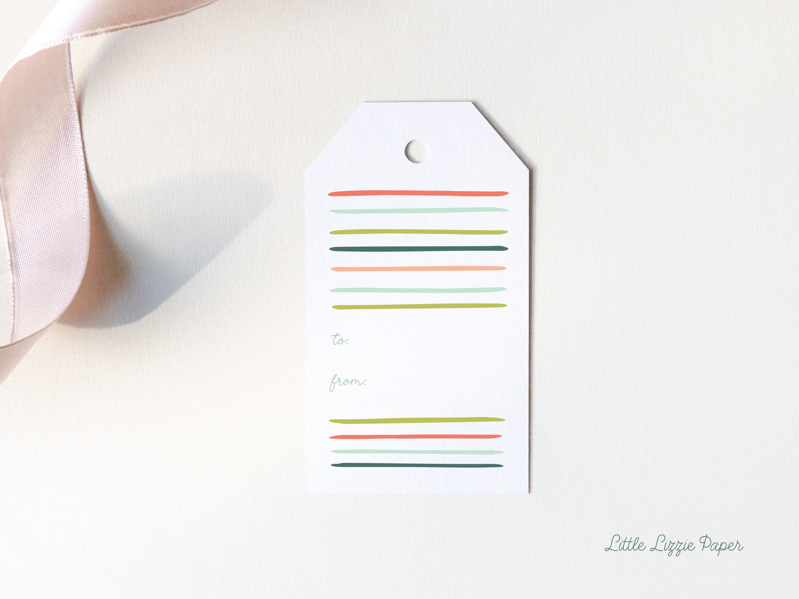 Festive Lines Gift Tags – Set of 8 Gift Tags – 2 X 3.5 Gift Tags ...