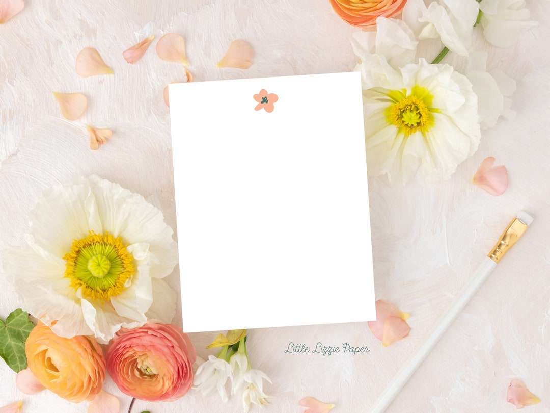 Flower Notepad – 50-sheet Tear-off Notepad, 4.25 X 5.5 Notepad - Etsy