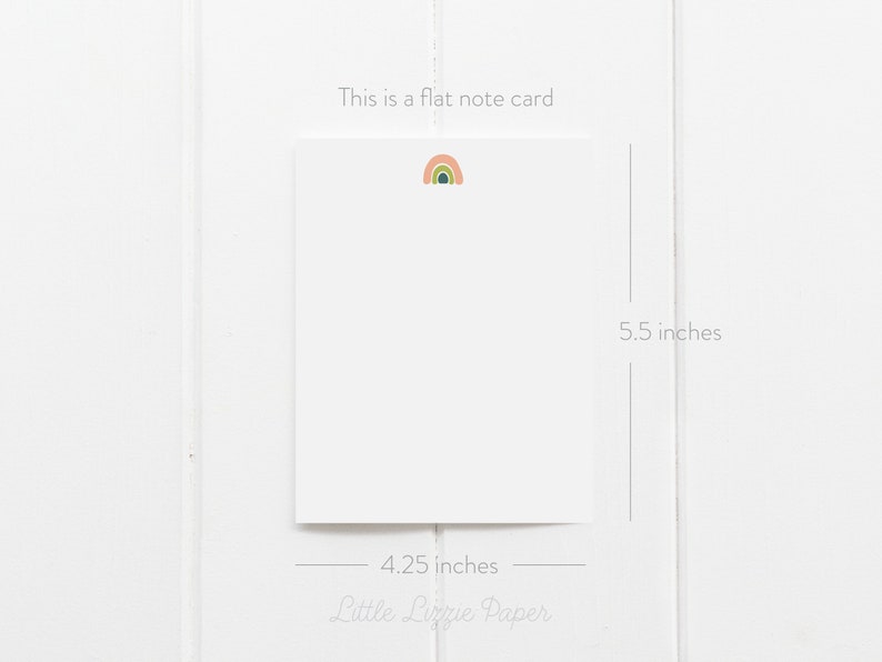 Rainbow Flat Note Card – Friendship Card – Flat 4.25 X 5.5 Note Card ...