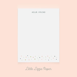 Hello Friend Flat Note Card – Friendship Card – Flat 4.25 X 5.5 Note ...