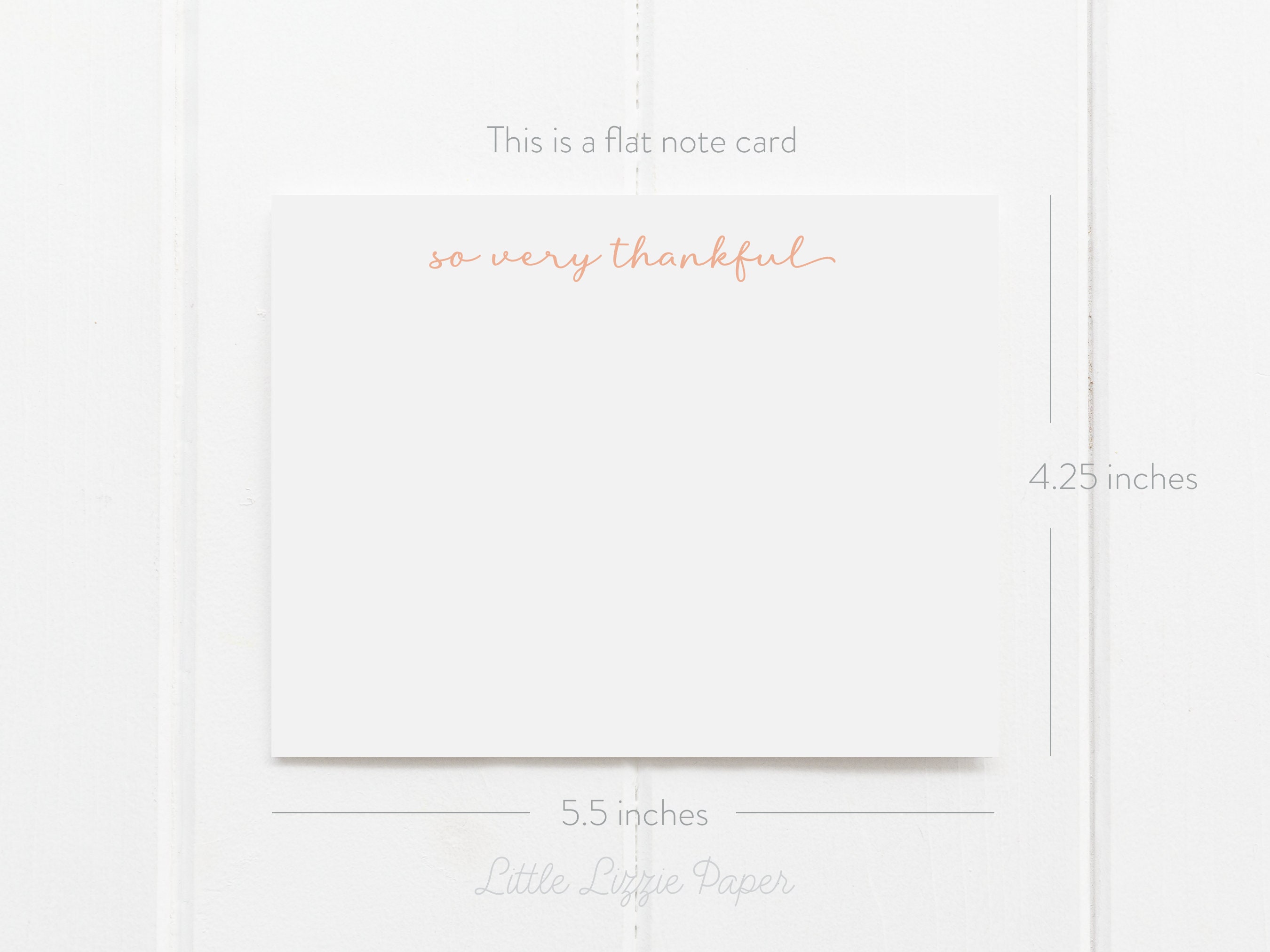 Thankful Flat Note Card – Thank You Card – Friendship Card – Flat 5.5 X ...