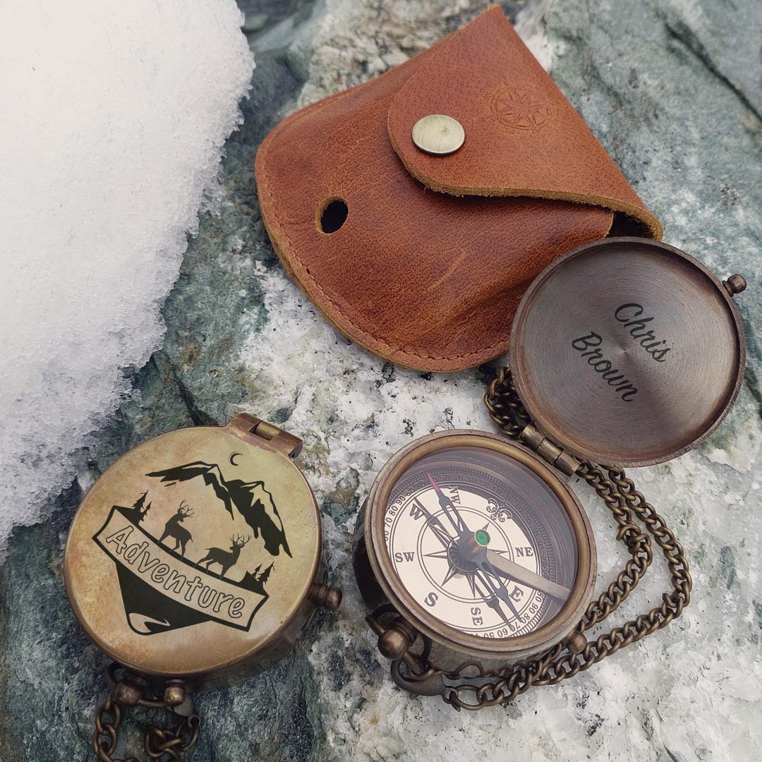 Handmade Brass Compass – Vintage Style Compass With Quote ...