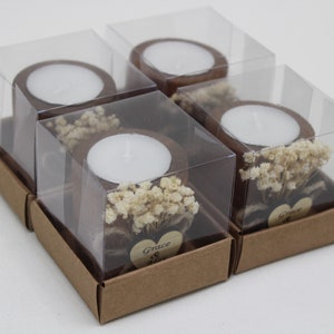 Personalized Wooden Tealight Candle Wedding Favor for Guests - Etsy