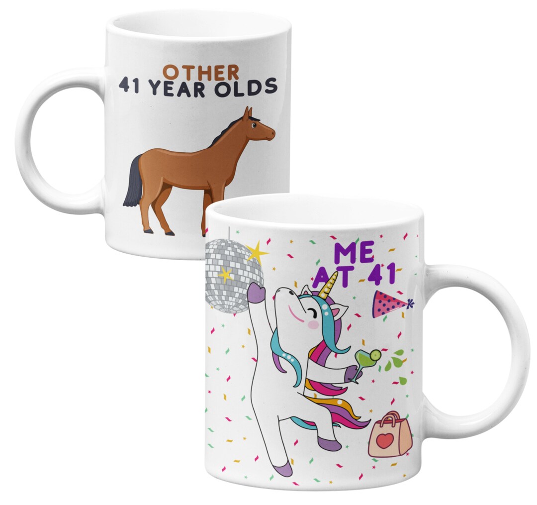 Funny Birthday Age Mug Unicorn Dancing Joke Gift Novelty - Etsy