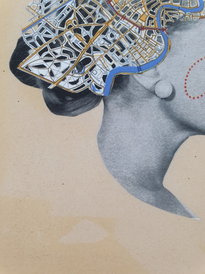 Mind Map - Collage Art Print - Etsy