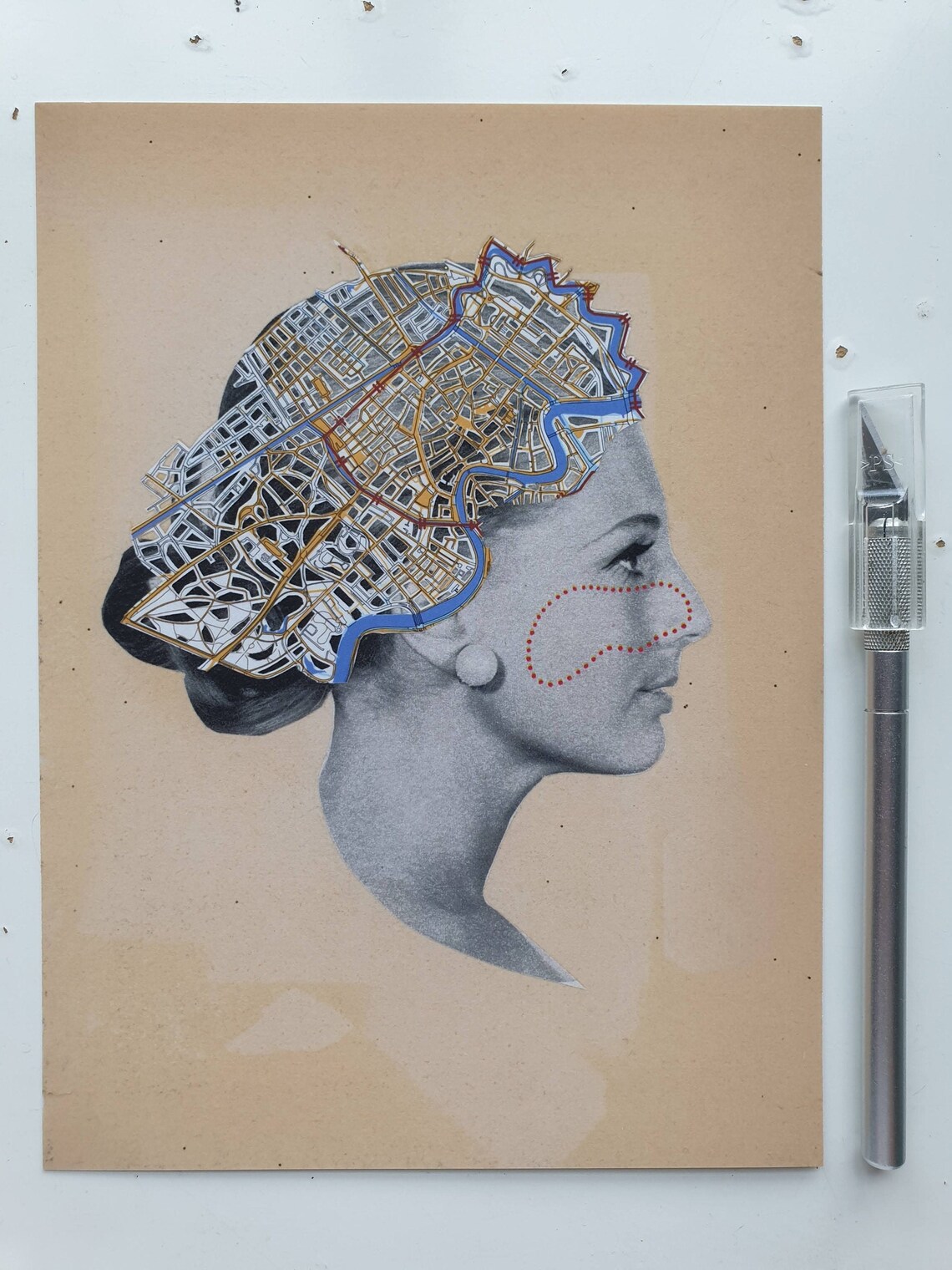 Mind Map - Collage Art Print - Etsy