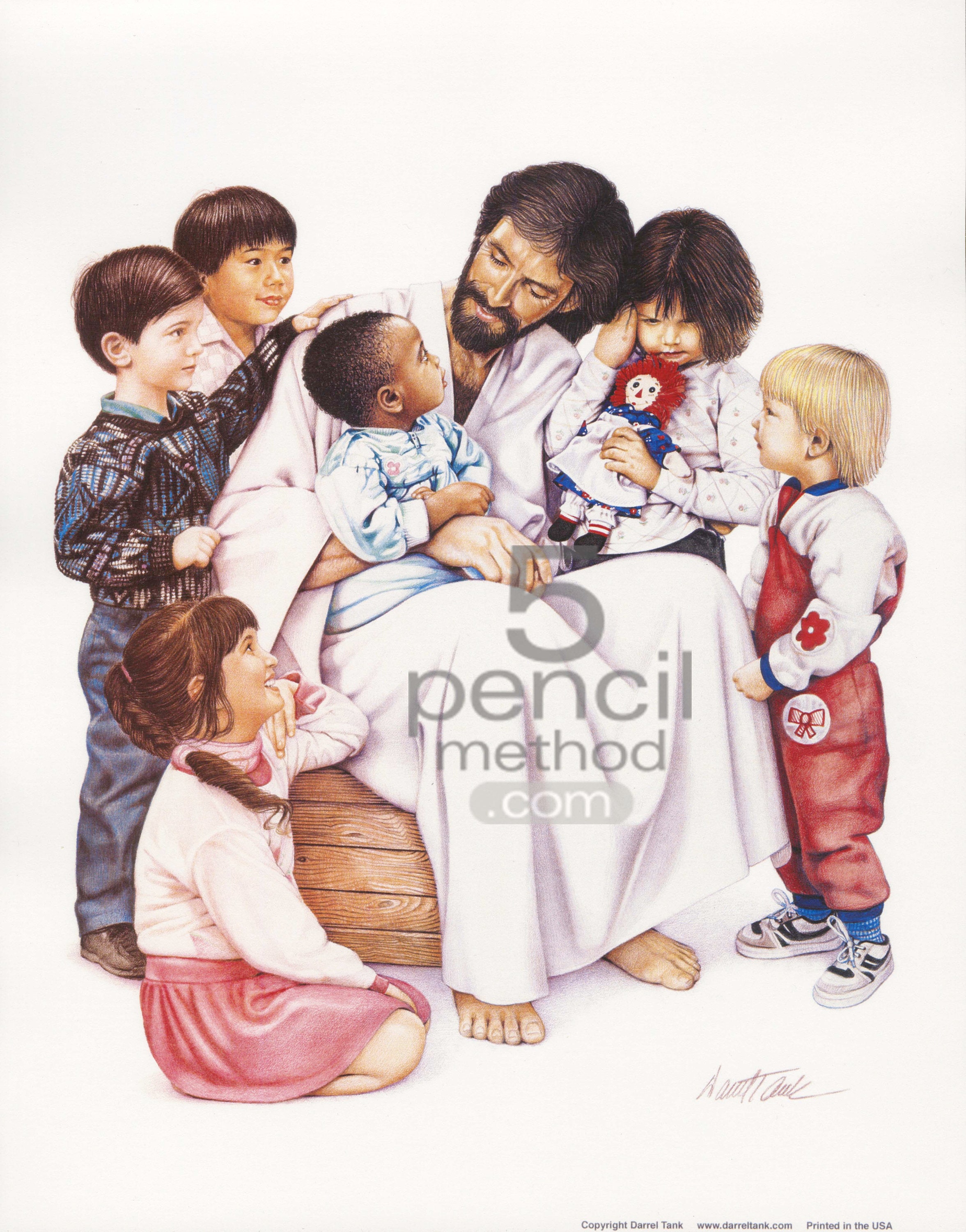 Jesus Loves the Little Children - Signed Print - Etsy