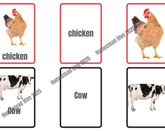 Farm Animals | 3 Part Cards | PDF Printable - Etsy