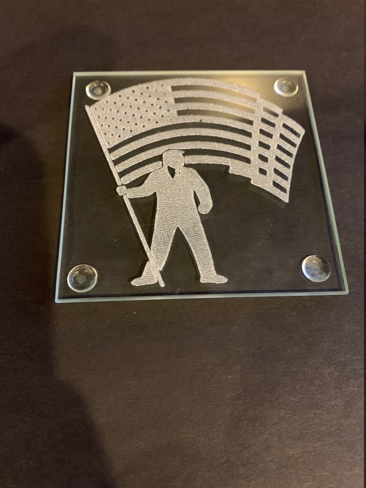 Donald Trump 3.5" Glass Coaster Set | 4 Coasters | Glass | Rubber Feet ...