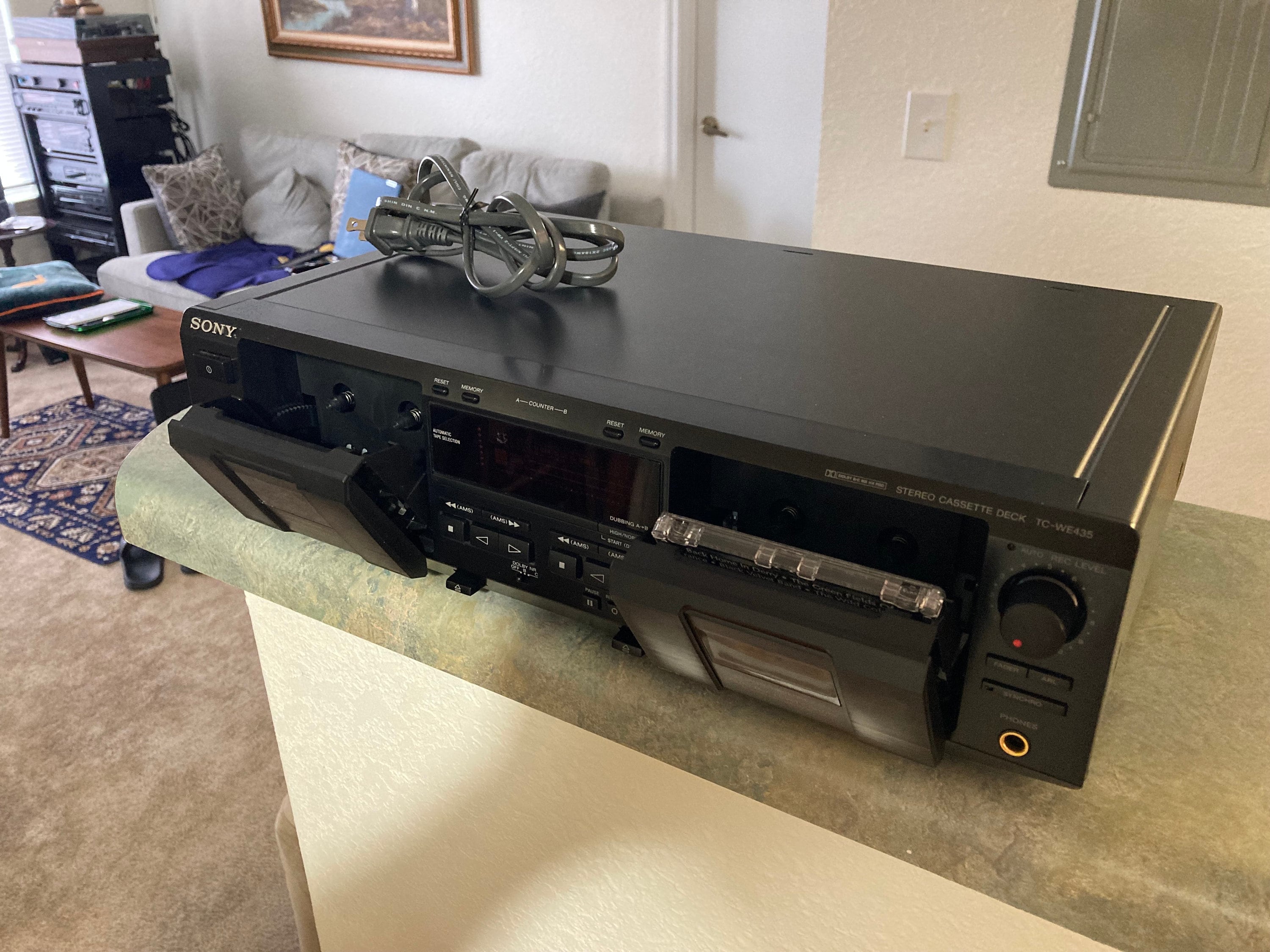 1999 Sony Dual Stereo Cassette Deck TC-WE435 With New Belts Installed ...