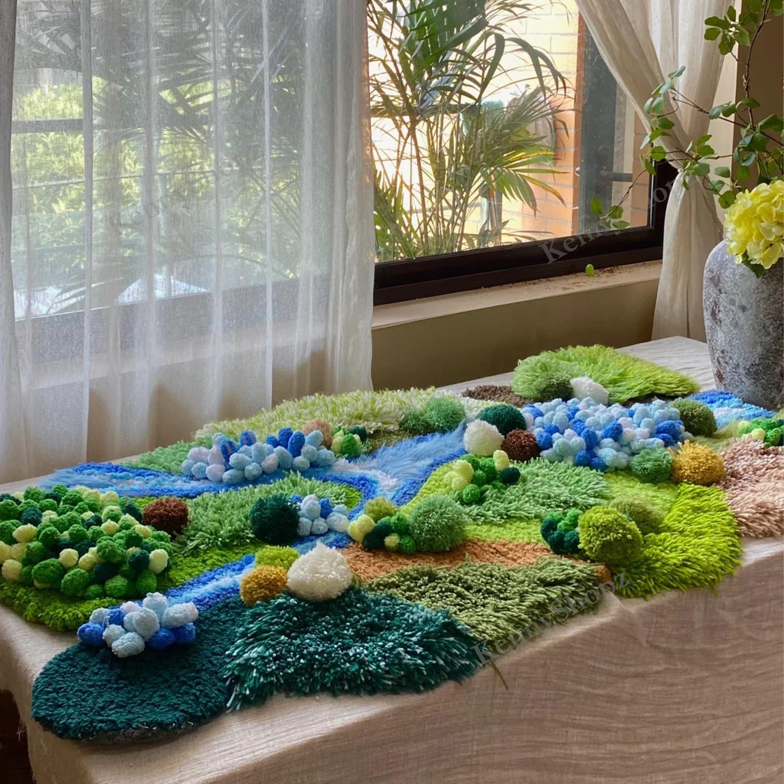 Moss Rugs Materials Bag, DIY Latch Hook Moss Rug Kit, Make Your Own ...