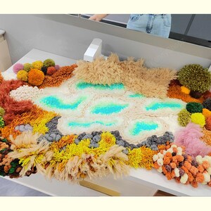 Moss Rugs Materials Bag, DIY Latch Hook Moss Rug Kit, 3D Latch Hook ...