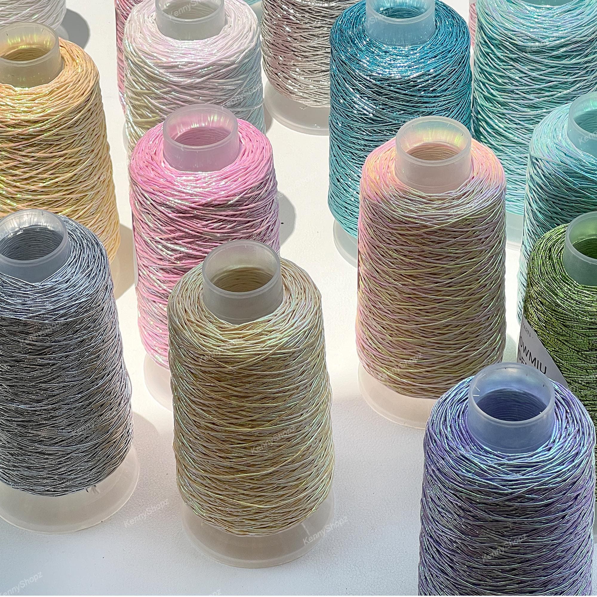 Metallic Braid Thread | Non-stretch Shimmery Yarn | 1 Roll (100g ...