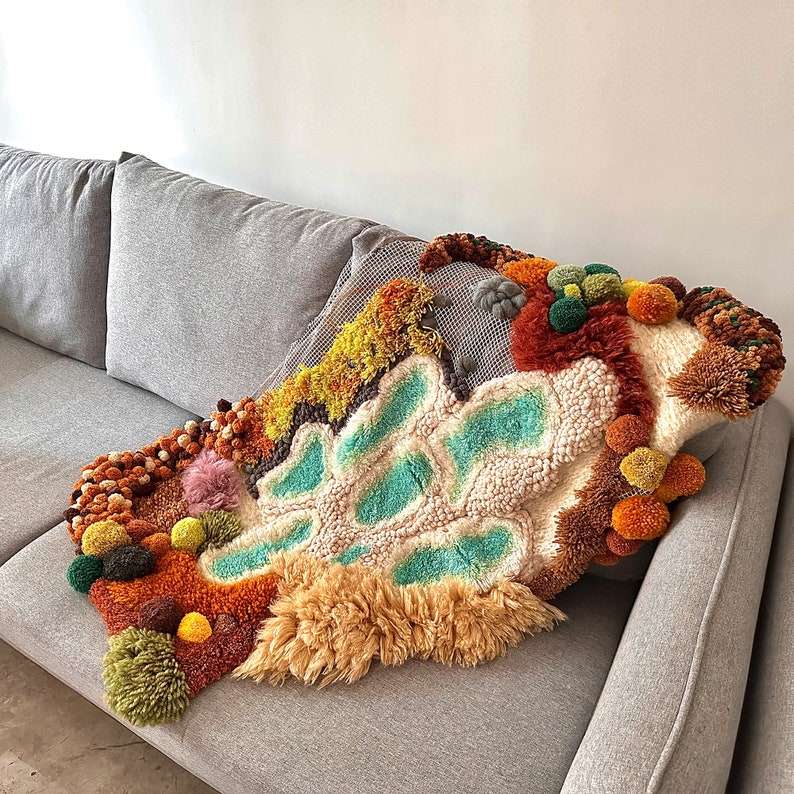 Moss Rugs Materials Bag, DIY Latch Hook Moss Rug Kit, 3D Latch Hook ...